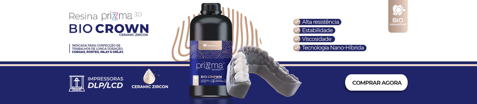 Resina 3D | Linha PriZma Makertech